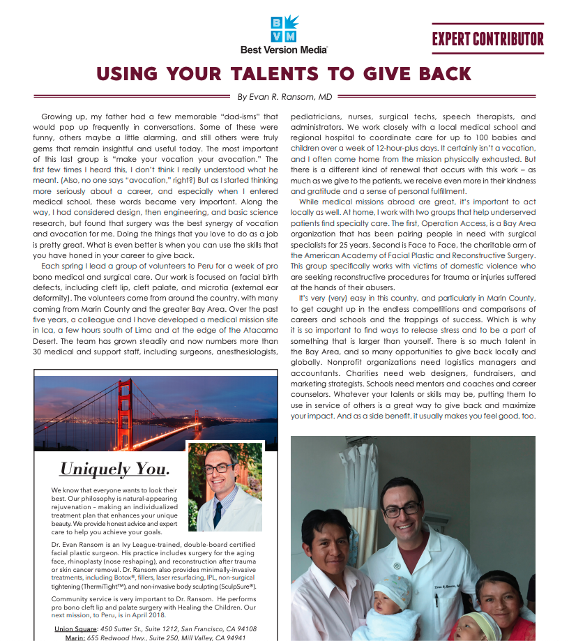 Using Your Talents to Give Back | Ransom/MD